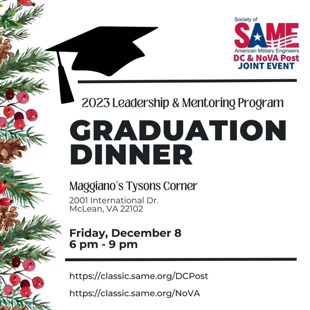 SAME DC/NoVA Posts - 2023 Leadership & Mentoring Program Graduation Dinner at Maggiano's Tysons ...