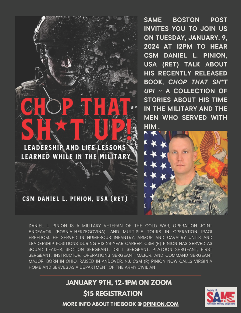 "Chop That Sh*t Up" with CSM Daniel Pinion, USA (Ret.) - SAME
