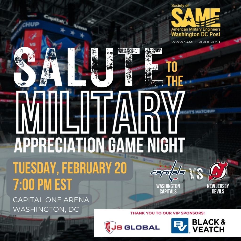 SAME DC - Salute to the Military Appreciation Game Night - Washington Capitals (NHL) - SAME