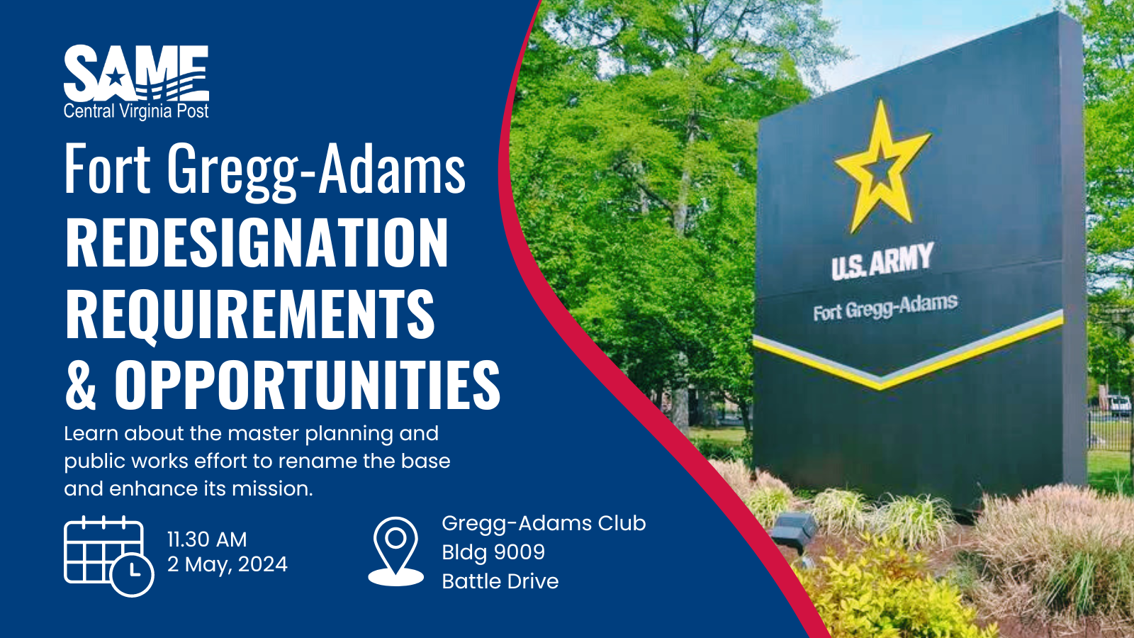 Ft. Gregg-Adams Redesignation Requirements & Opportunities - SAME