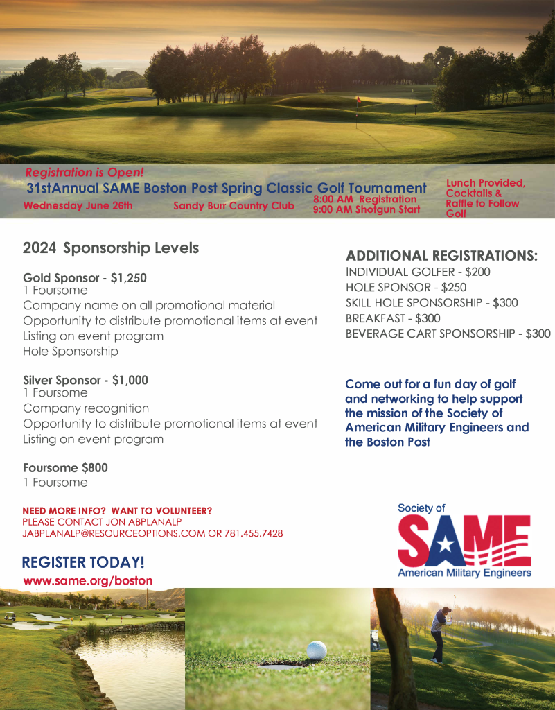 31st Annual SAME Boston Post Spring Classic Golf Tournament - SAME