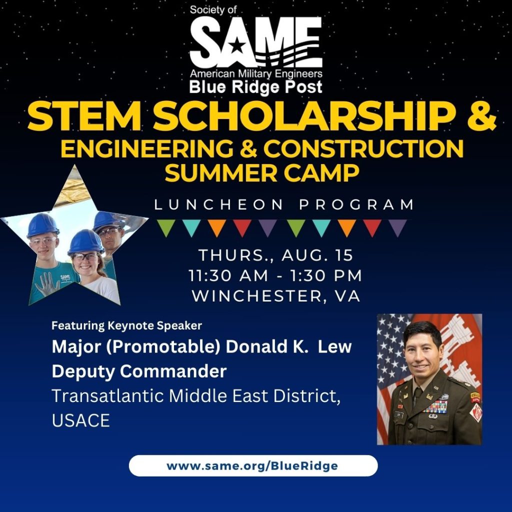 SAME Blue Ridge Post - August 15 - 2024 STEM Scholarship & Engineering ...