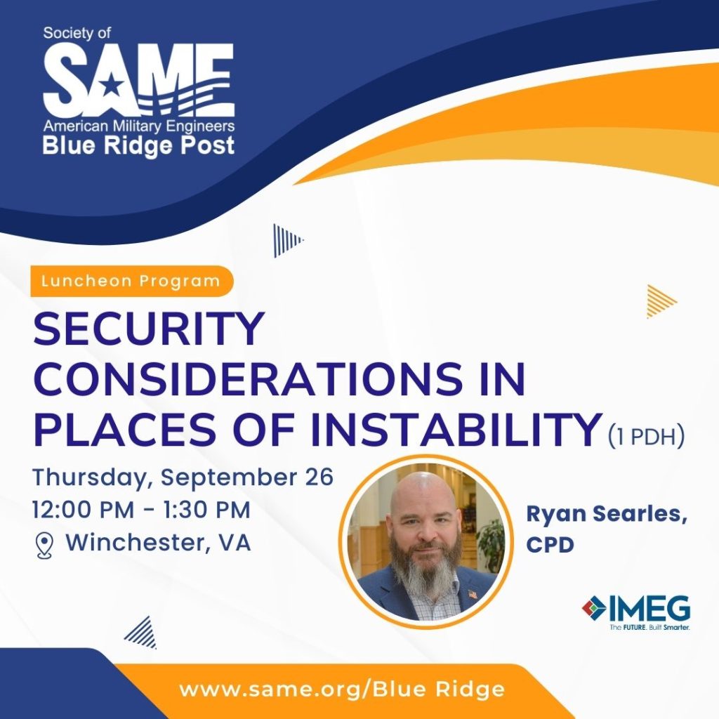 SAME Blue Ridge Post - Sept. 26 - Luncheon Program "Security ...