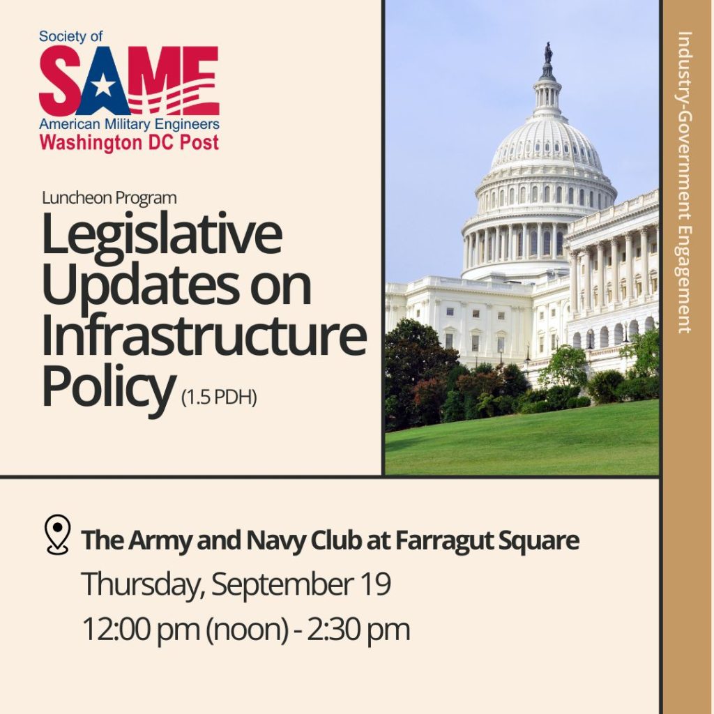 SAME DC - Sept. 19, 2024 Luncheon - Legislative Updates on ...