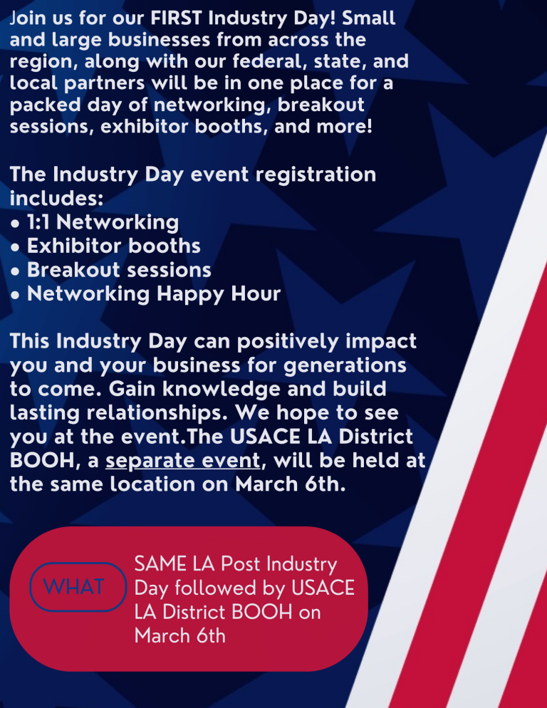 Inaugural Small Business Industry Day + USACE Los Angeles BOOH - SAME