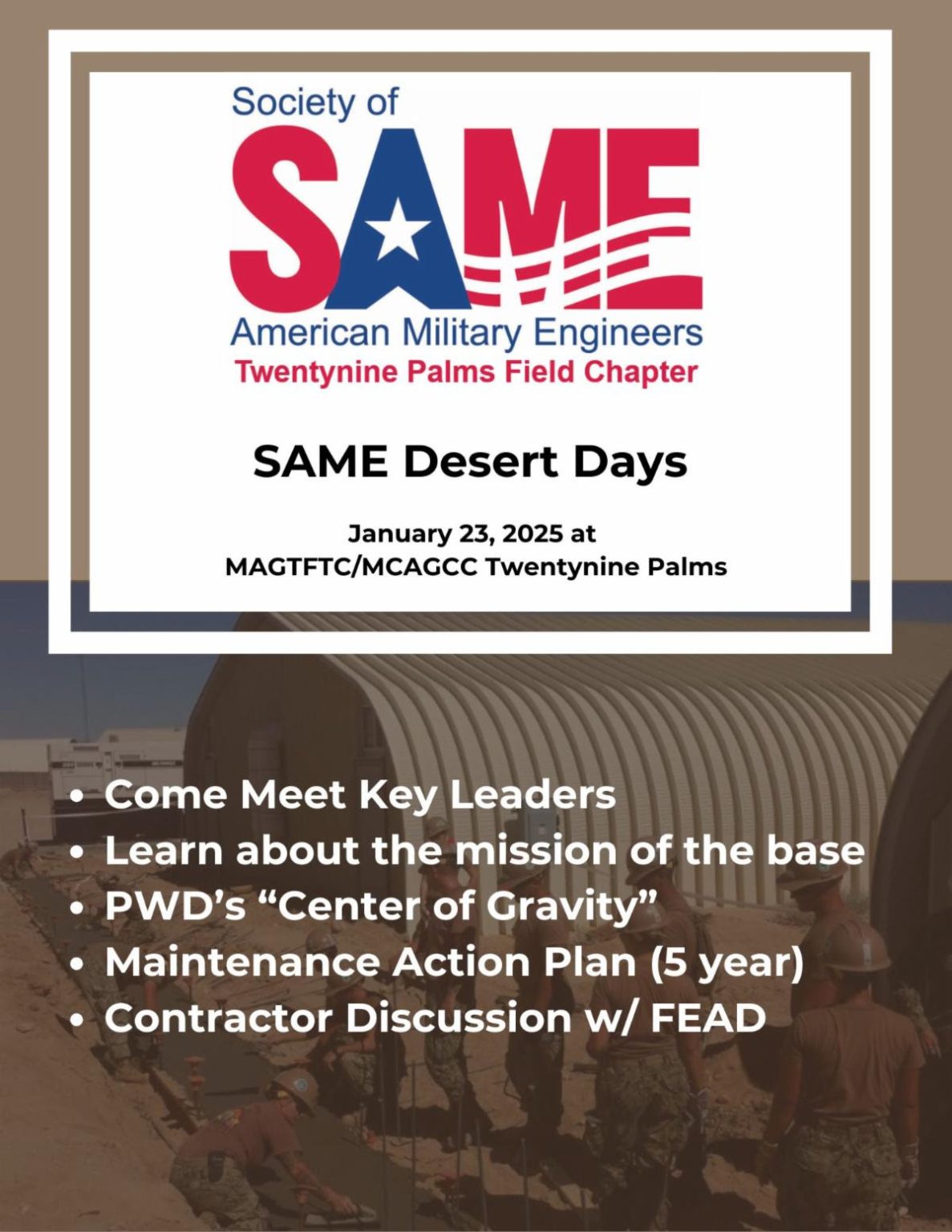 SAME DESERT DAYS EVENT 2025 - SAME