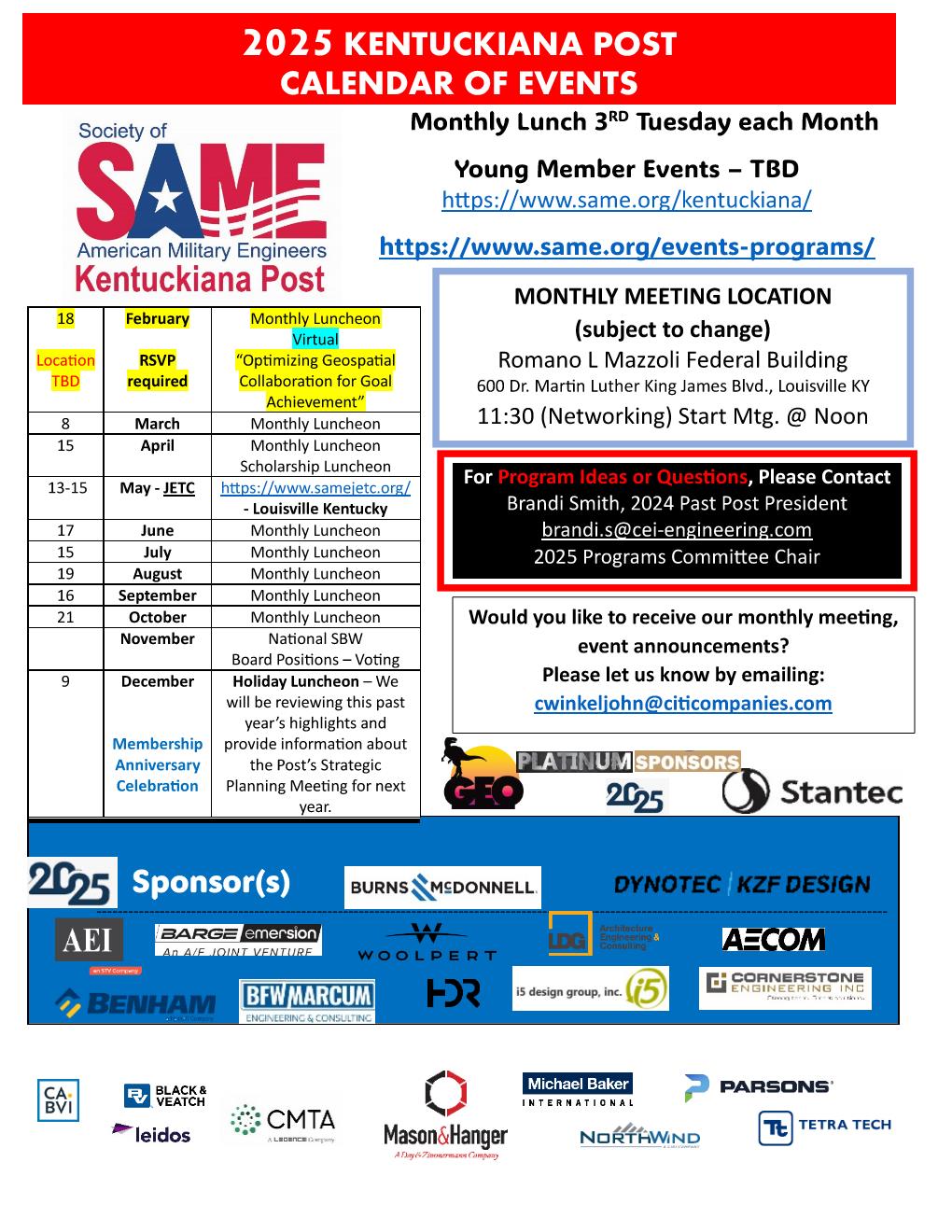 Kentuckiana Post Events - SAME