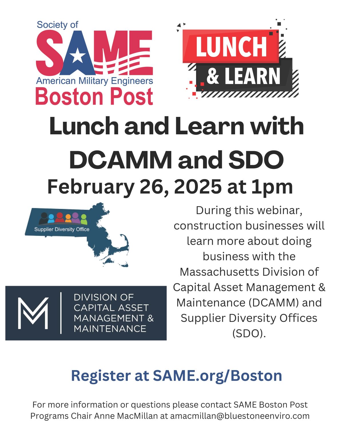 SAME Boston Post Lunch and Learn Webinar with DCAMM and SDO - SAME