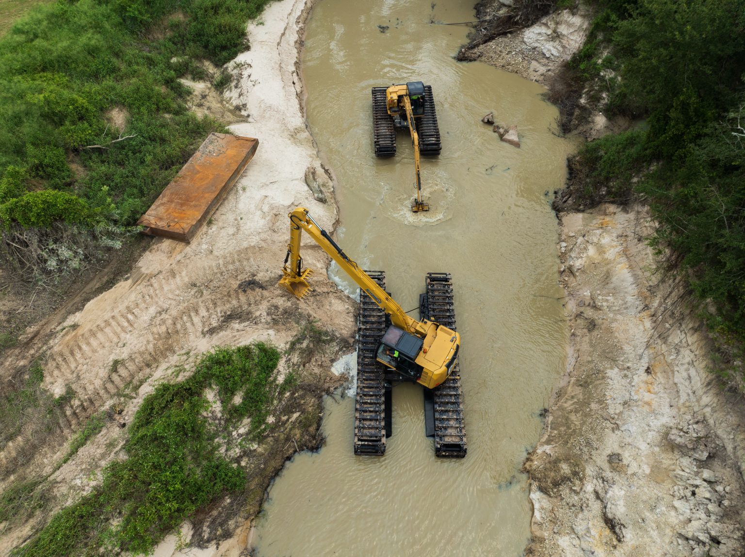 Tackling Restoration Projects With Amphibious Excavators - SAME
