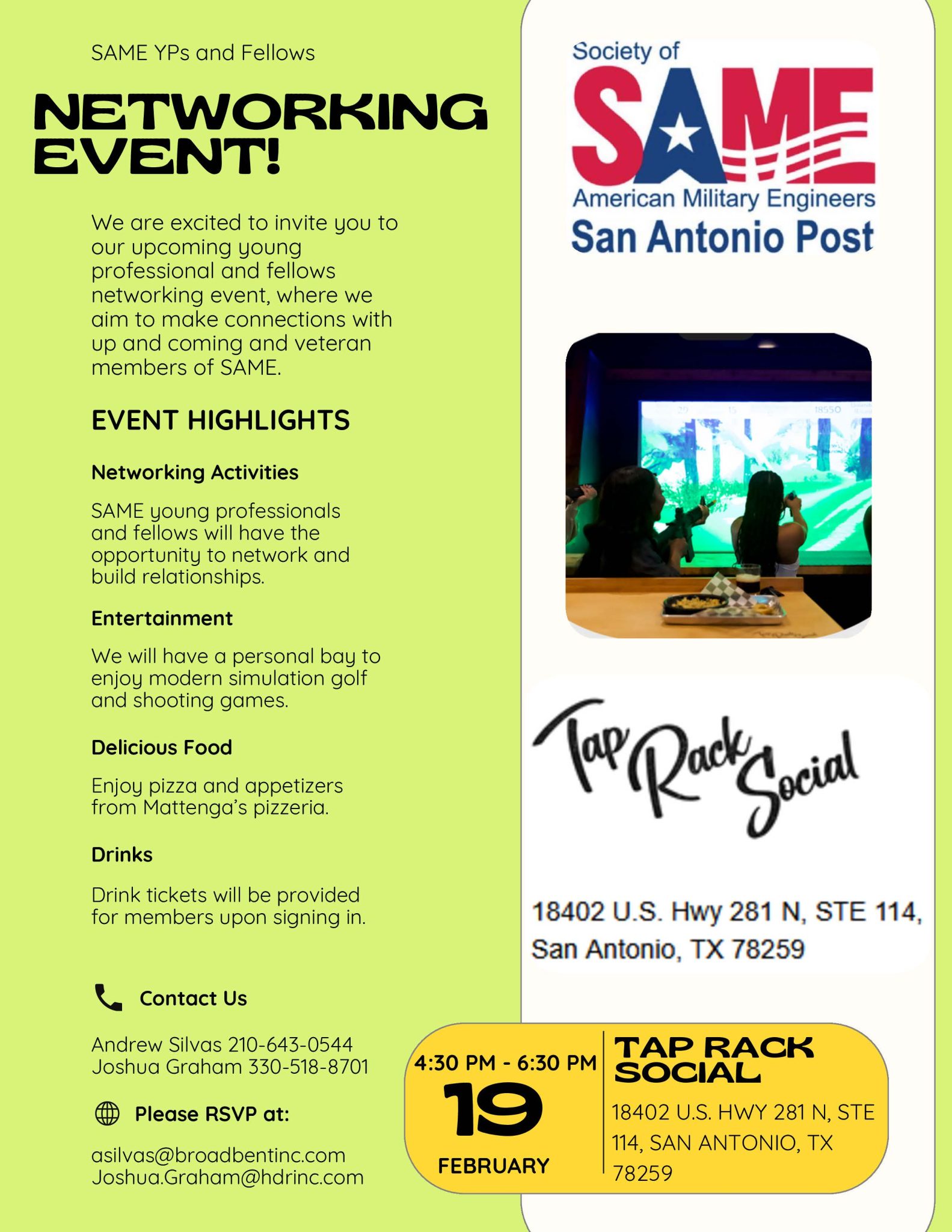 San Antonio Post YP-Fellows Networking Event - SAME