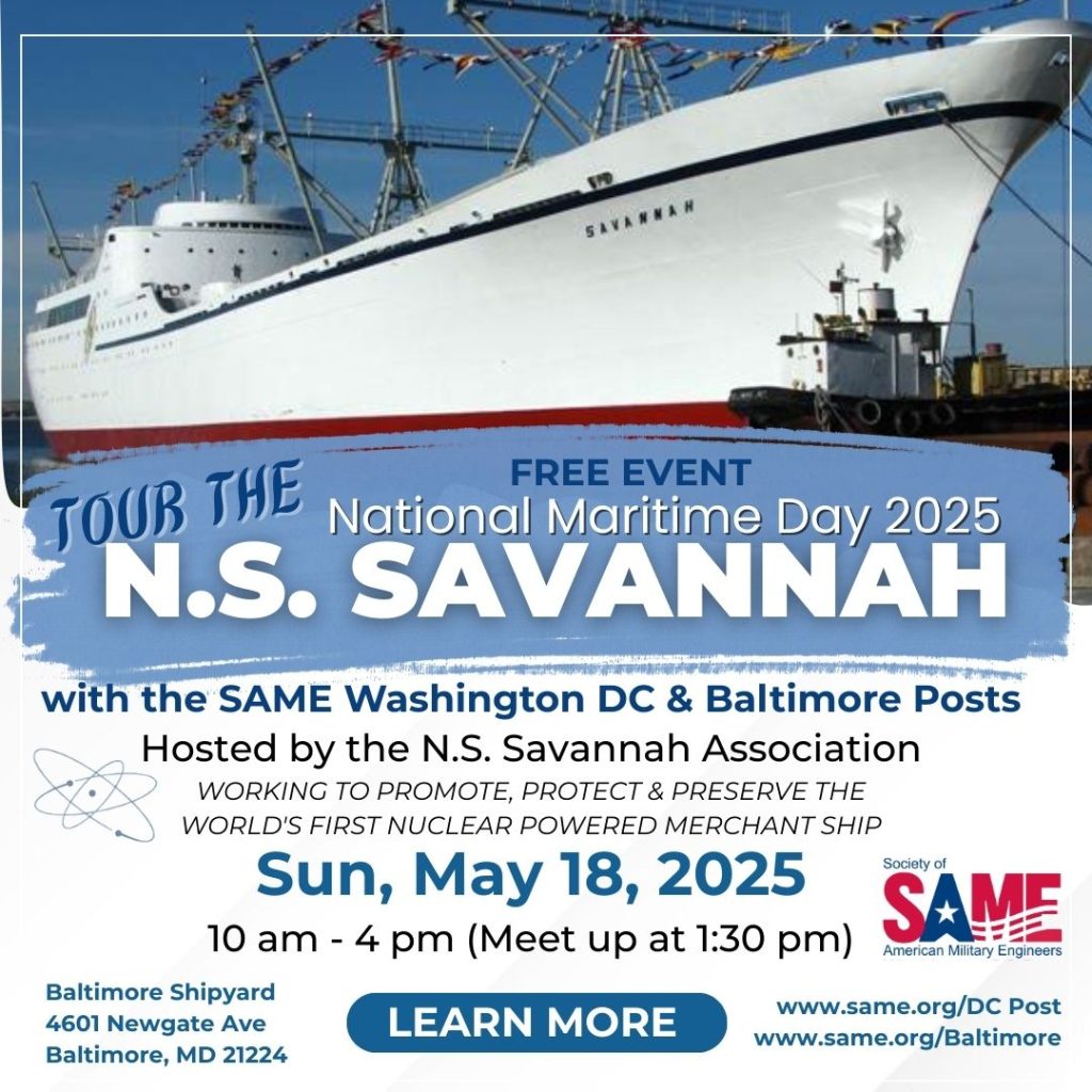 SAME DC & Baltimore - Sun. May 18 - Tour the N.S. Savannah (Free Event!) - SAME