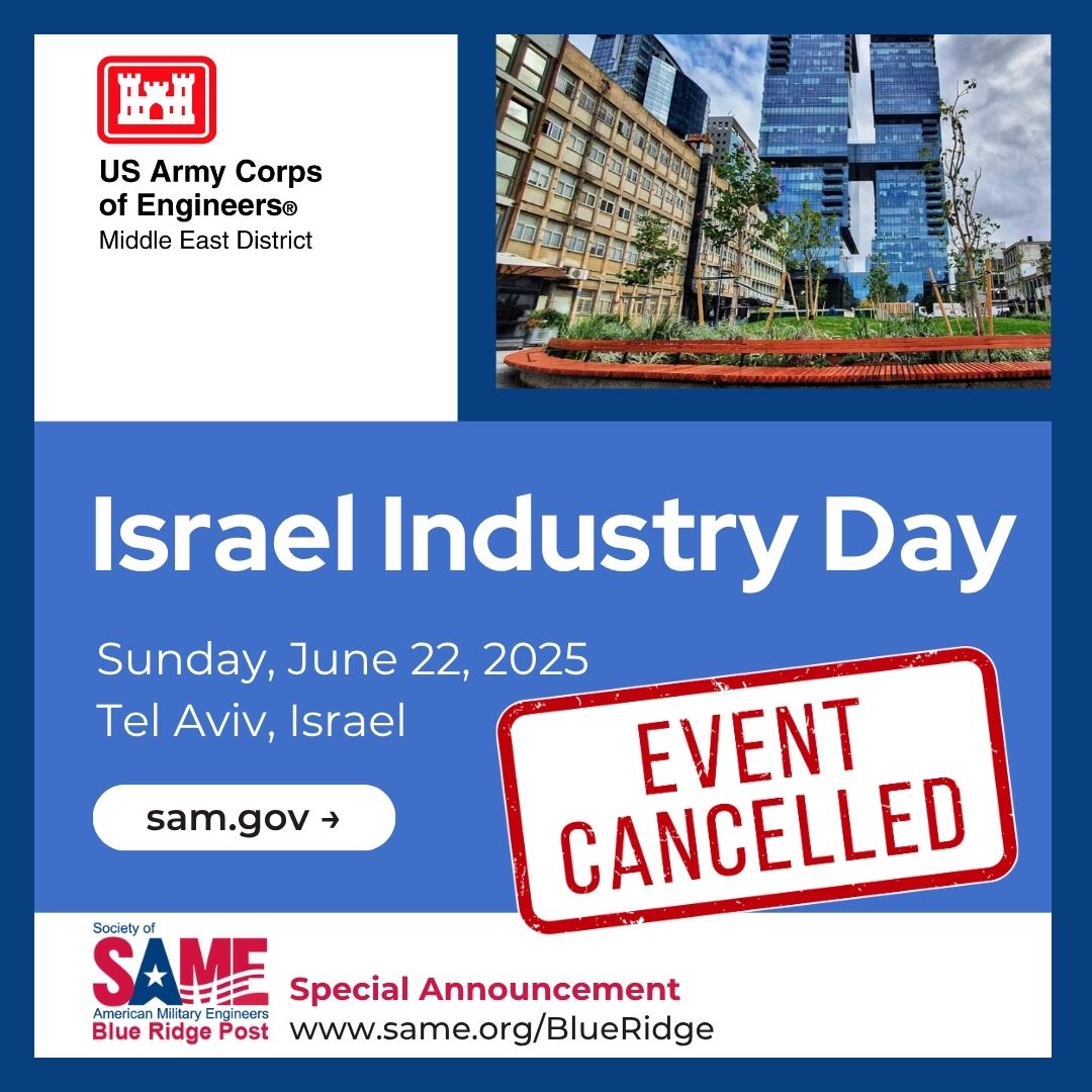 SAME Blue Ridge Post - *CANCELLED* USACE Middle East Israel Industry ...