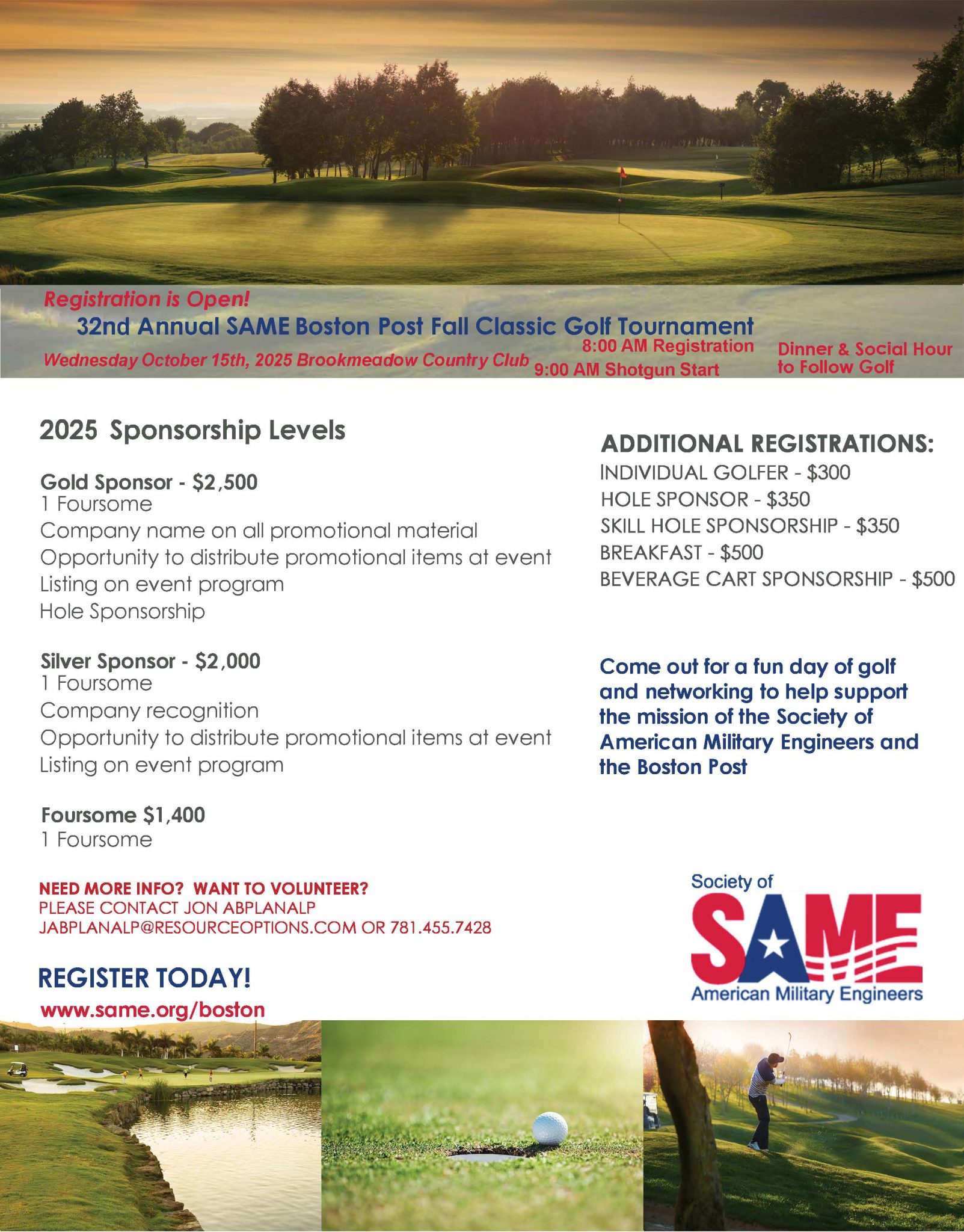 SAME Boston Post Fall Classic Golf Tournament 2025 - SAME