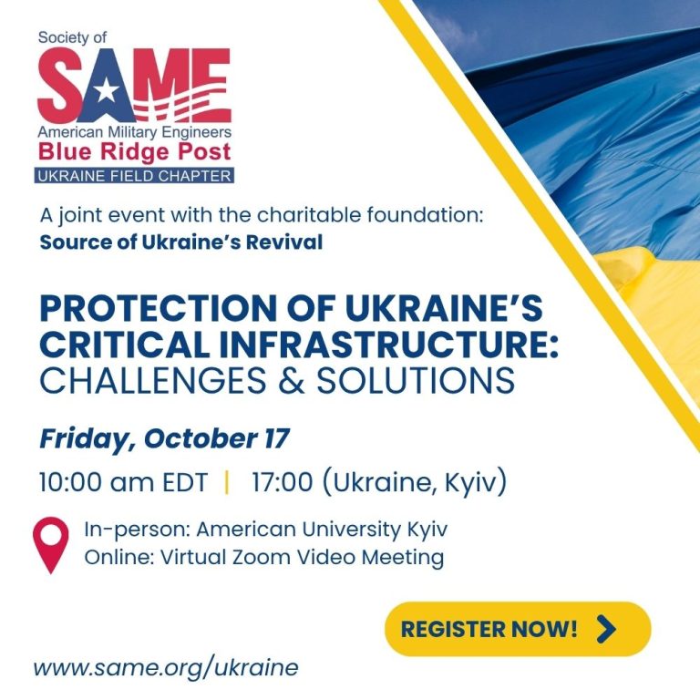 SAME Ukraine - Oct. 17 - Protection of Ukraine's Critical ...