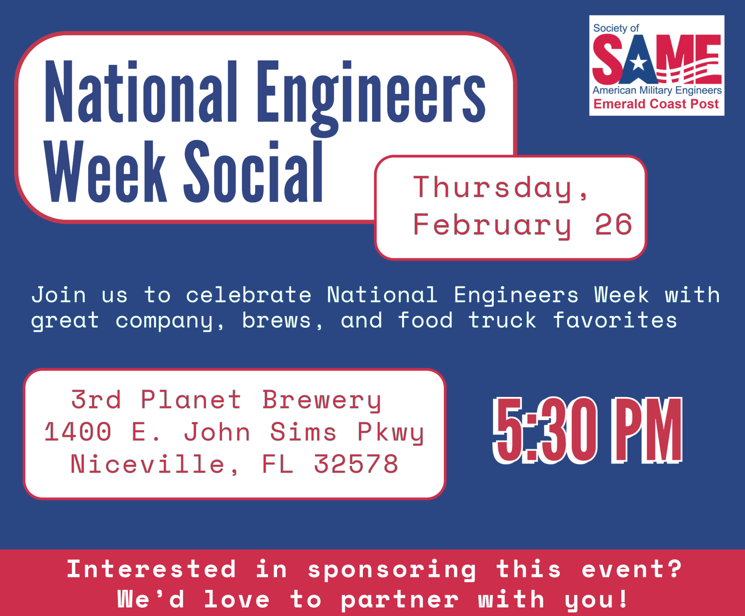SAME Emerald Coast Post National Engineers Week Social - SAME